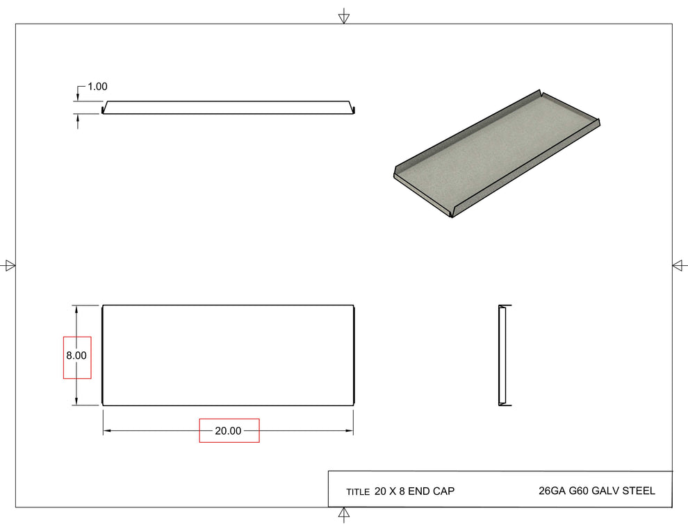 Rectangular Sheet Metal Duct Work End Cap – Ductwork Delivered LLC